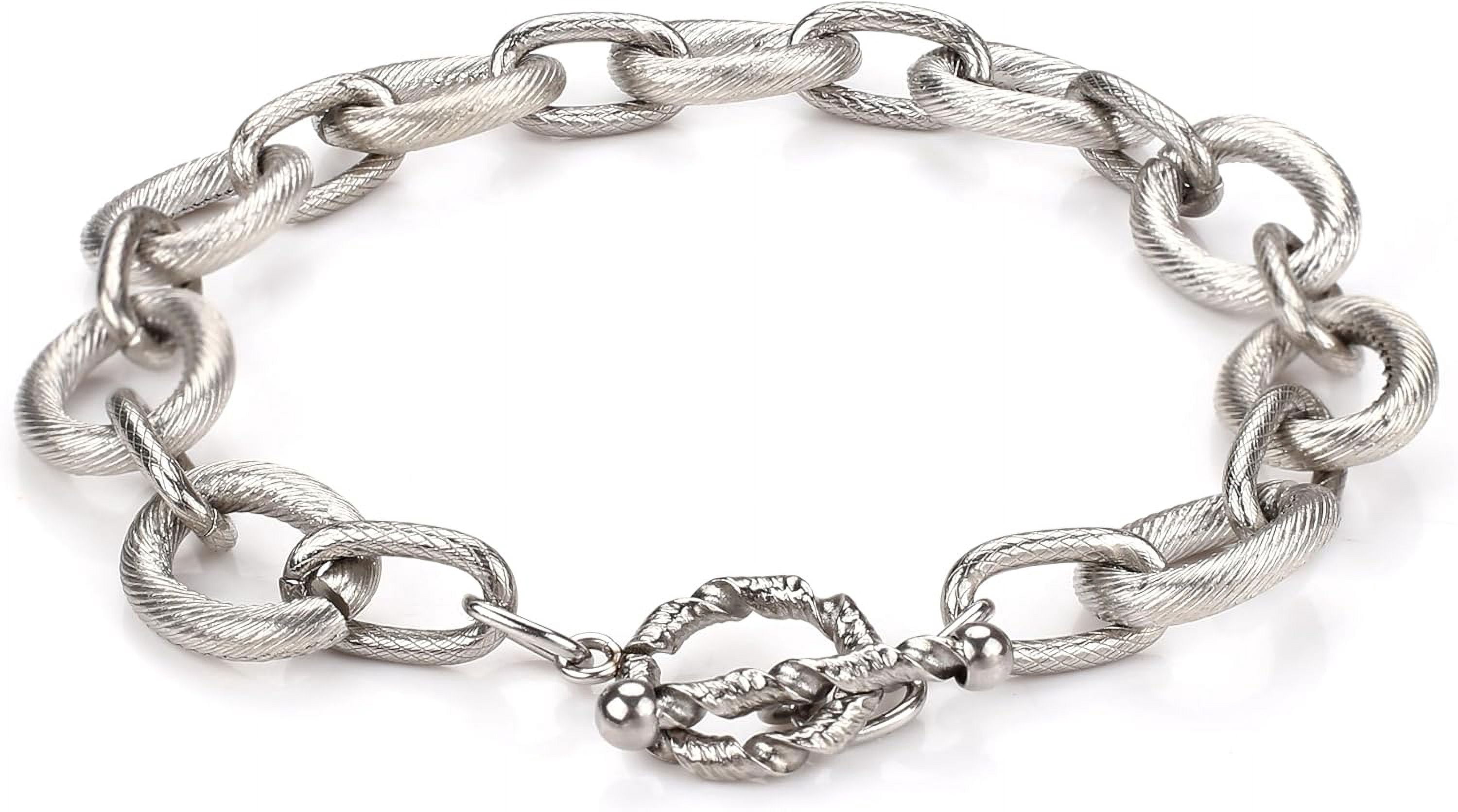 Cable Professional Bracelet for Women Circle Bangle Rolo Chain Link ...