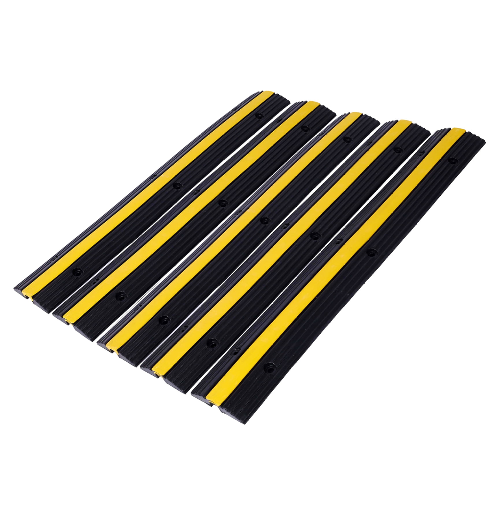 Cable Protector Ramp 1-Channel Rubber Speed Bumps, 2-Pack 6600lbs Load ...