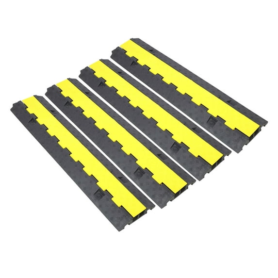 Cable Protector Ramp 2 Channel - 5500LBS Capacity Rubber Speed Bump ...