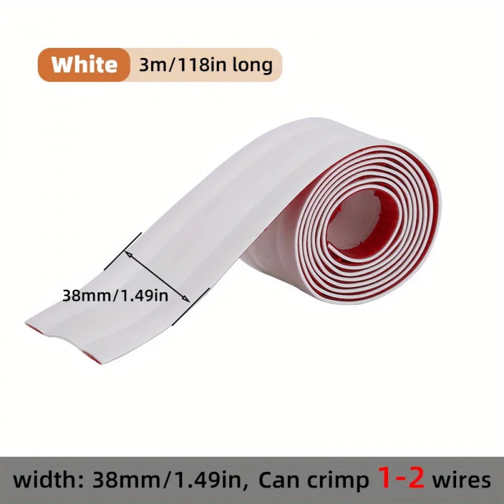 Cable Protector Self-Adhesive PVC Wire Protection Strip Insulation Cord ...