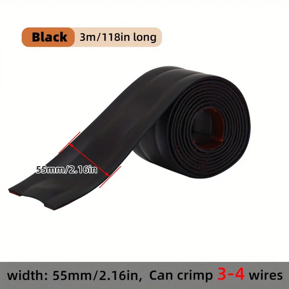 Cable Protector Self-Adhesive PVC Wire Protection Strip Insulation Cord ...