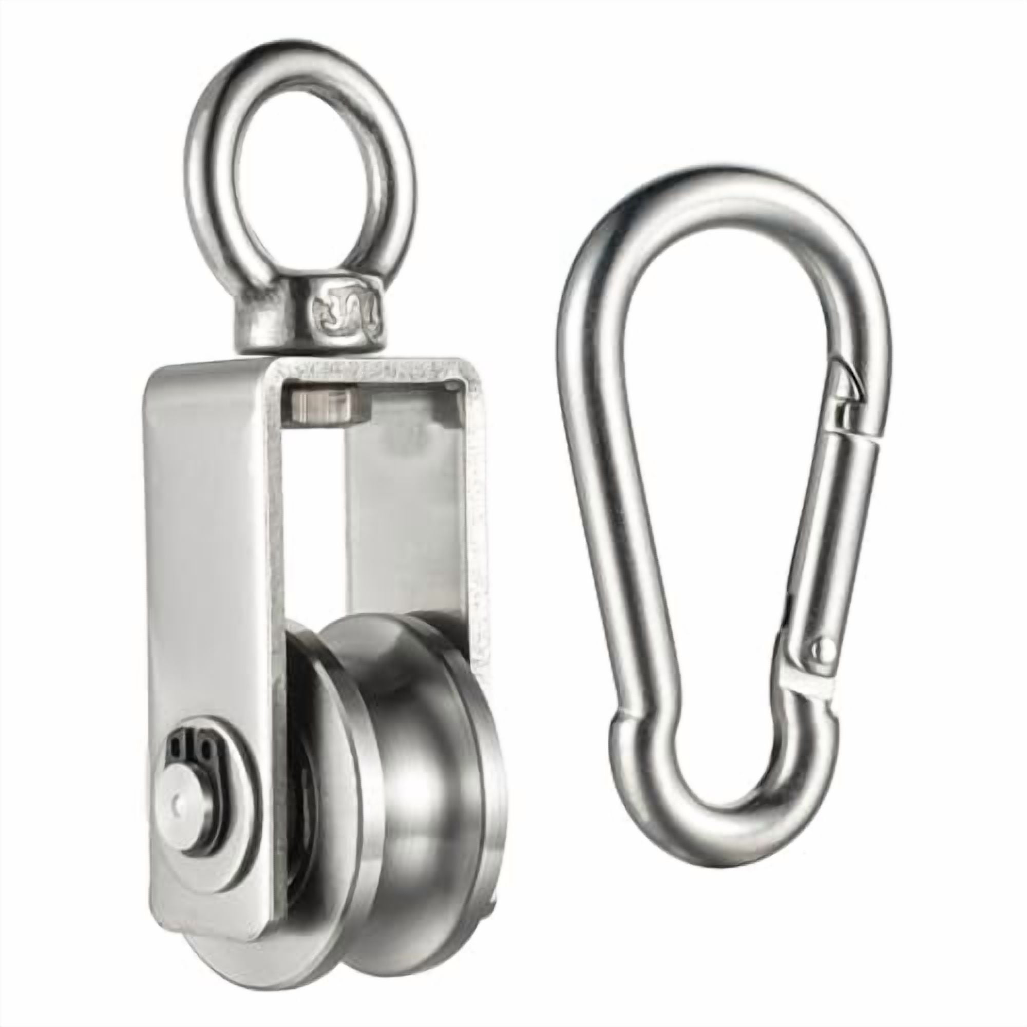 Cable Pulley Wheel for Rope with Carabiner,Ball Bearings, Smooth No ...
