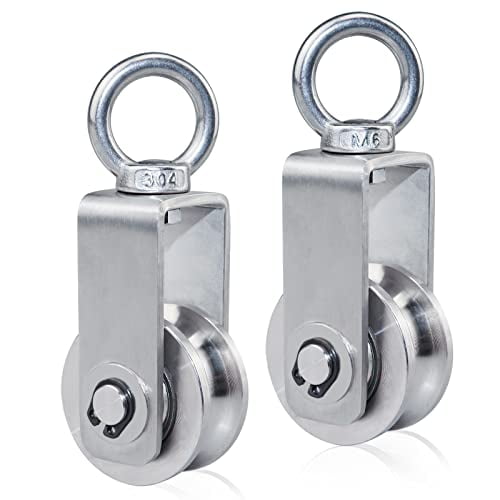 Cable Pulley Wheel Stainless Steel Swivel Pulley Block Silence Rotation ...