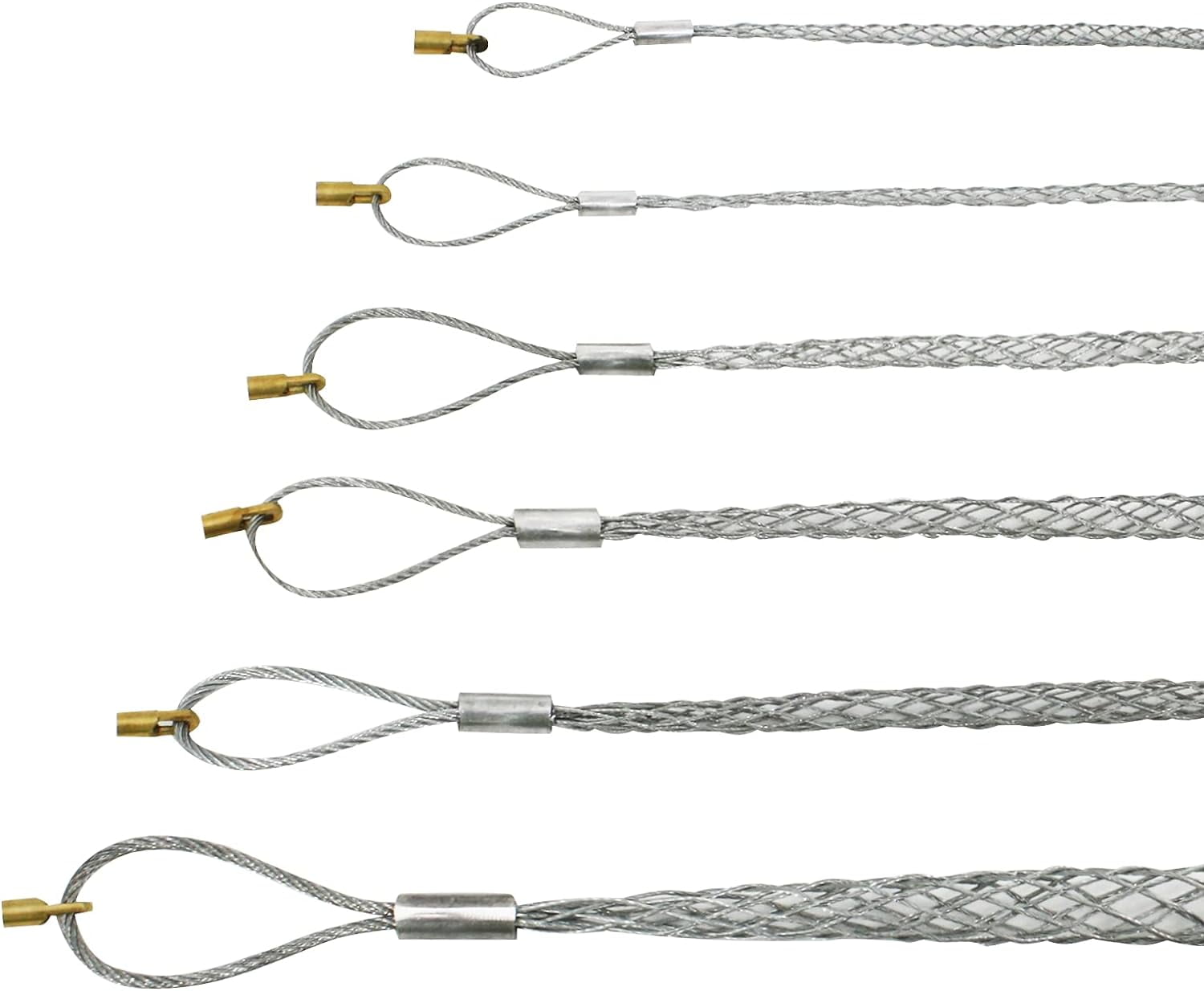 Cable Pulling Grip Sock with 5mm Nut Flexible Eye Mesh Rope Cable Sock ...