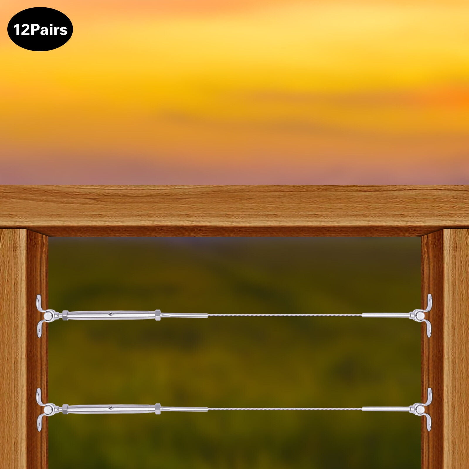 Cable Railing Kit 1/8" Swage Toggle Turnbuckle Hardware 316Stainless ...