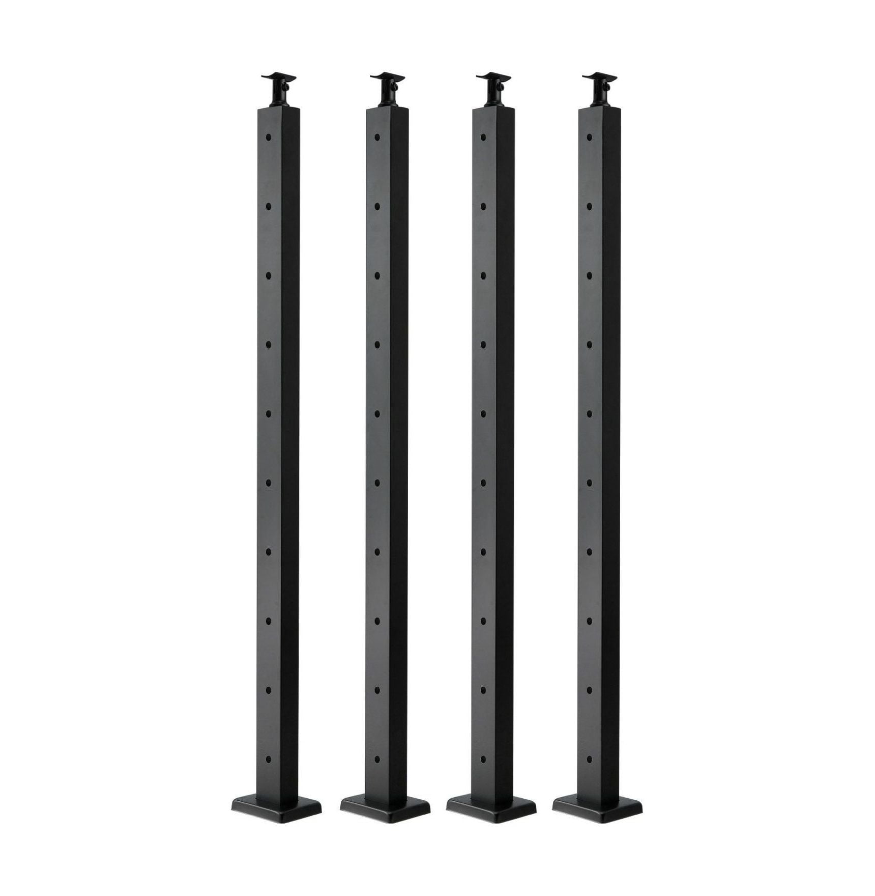 Cable Railing Post 4-Pack, 36" Black Stainless Steel Deck Railing Posts ...
