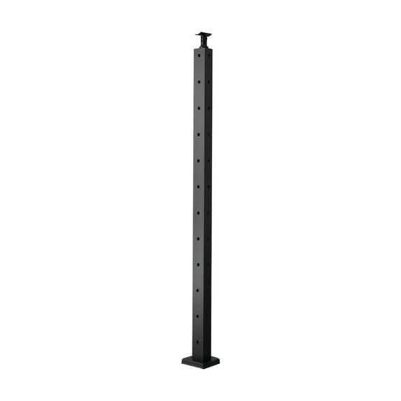 Cable Railing Post 42 Inch, Stainless Steel Corner Post, Black Deck ...