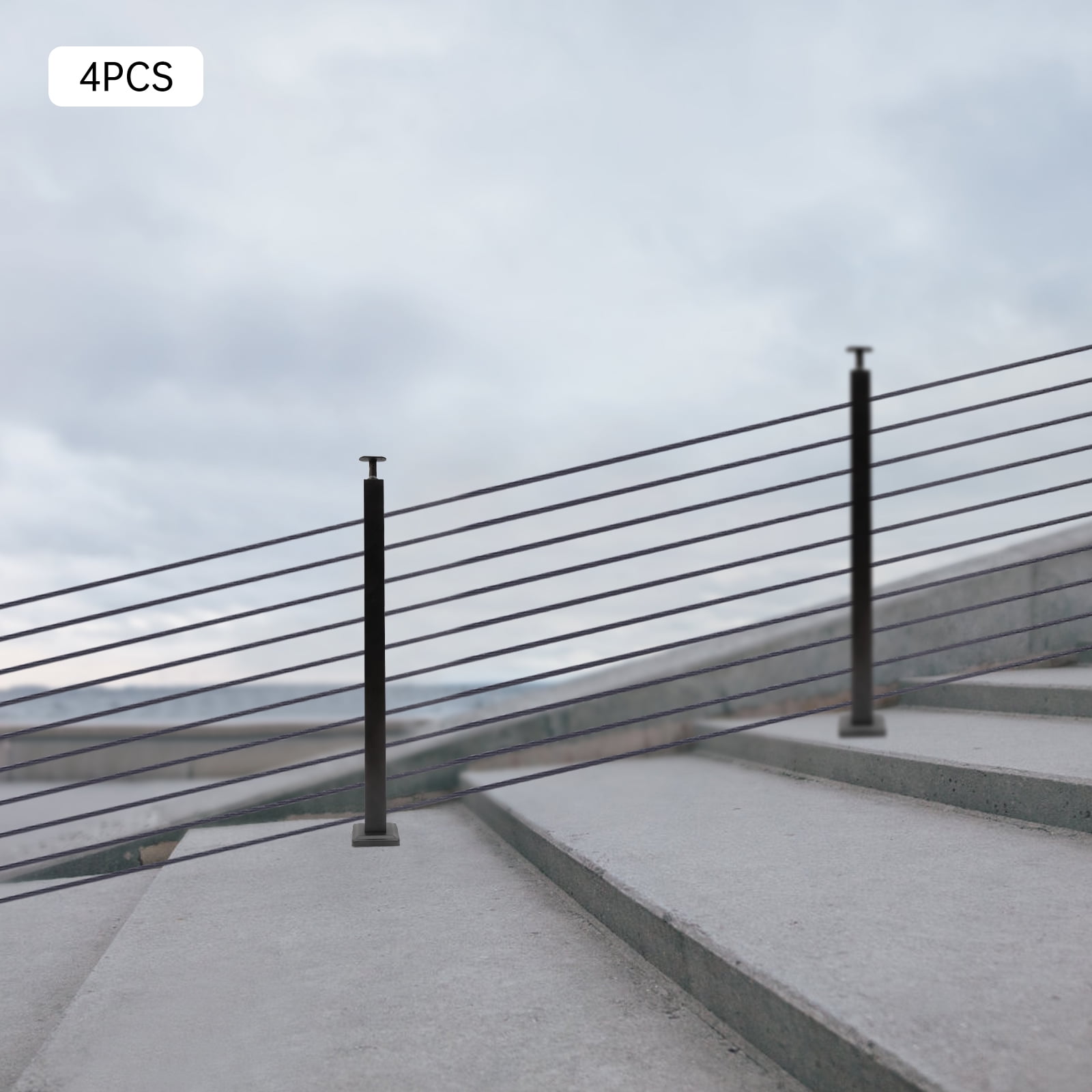 Cable Railing Post Railing Column 36"x2"x2" Level drilled Post ...