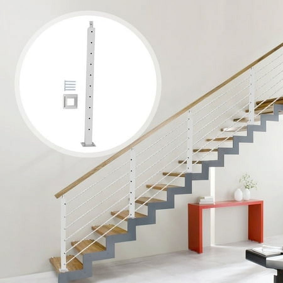 Cable Railing Post Stainless Steel Deck Railing 35.4" Adjustable 0-180 ...
