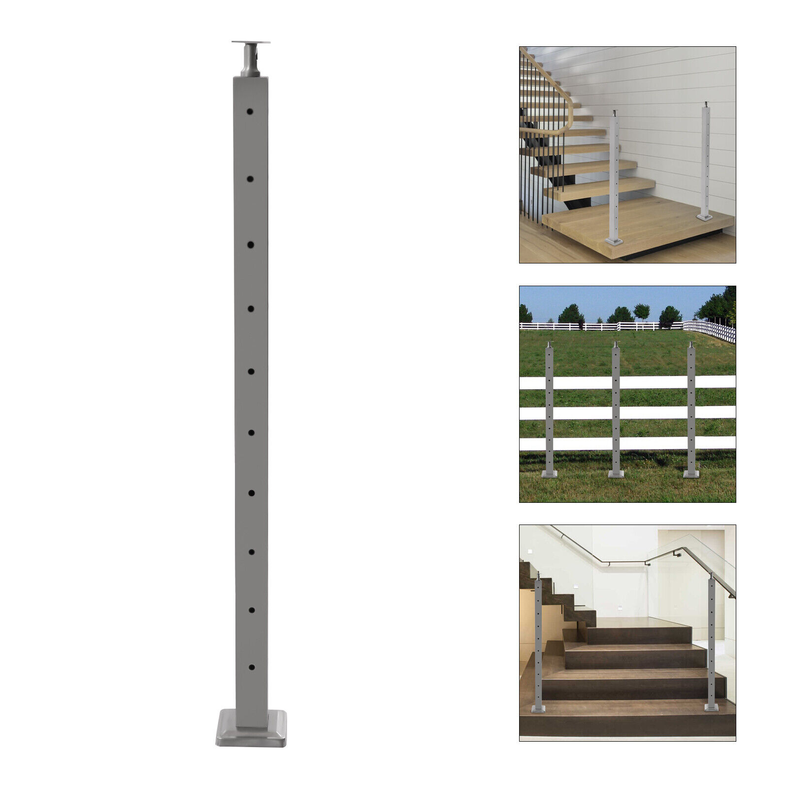 Cable Railing Post Stainless Steel Steps Stairs Handrail 0-180 ...