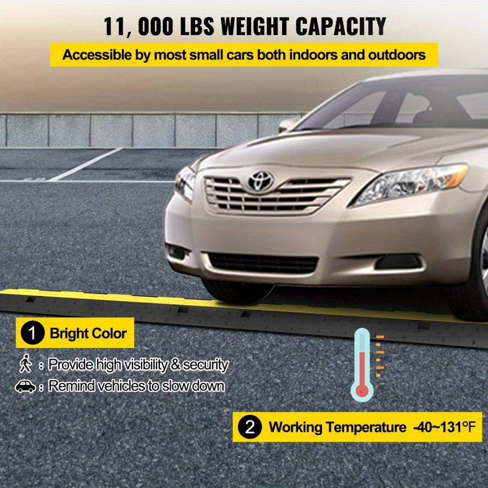 Cable Ramp 3 Pack 2 Channel 11000lb axle Capacity Floor Cord Cable ...