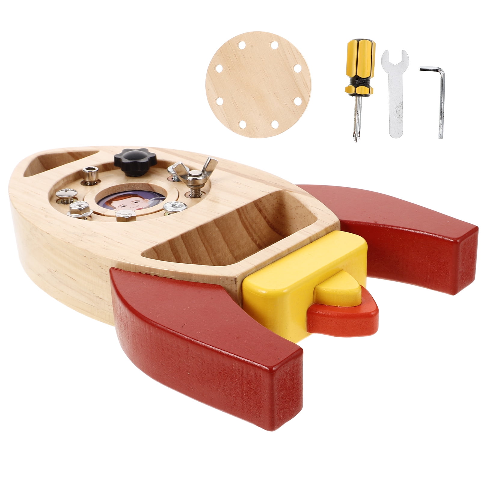 1 Set Rocket Montessori Screwdriver Activity Learning Toys Wooden Busy ...