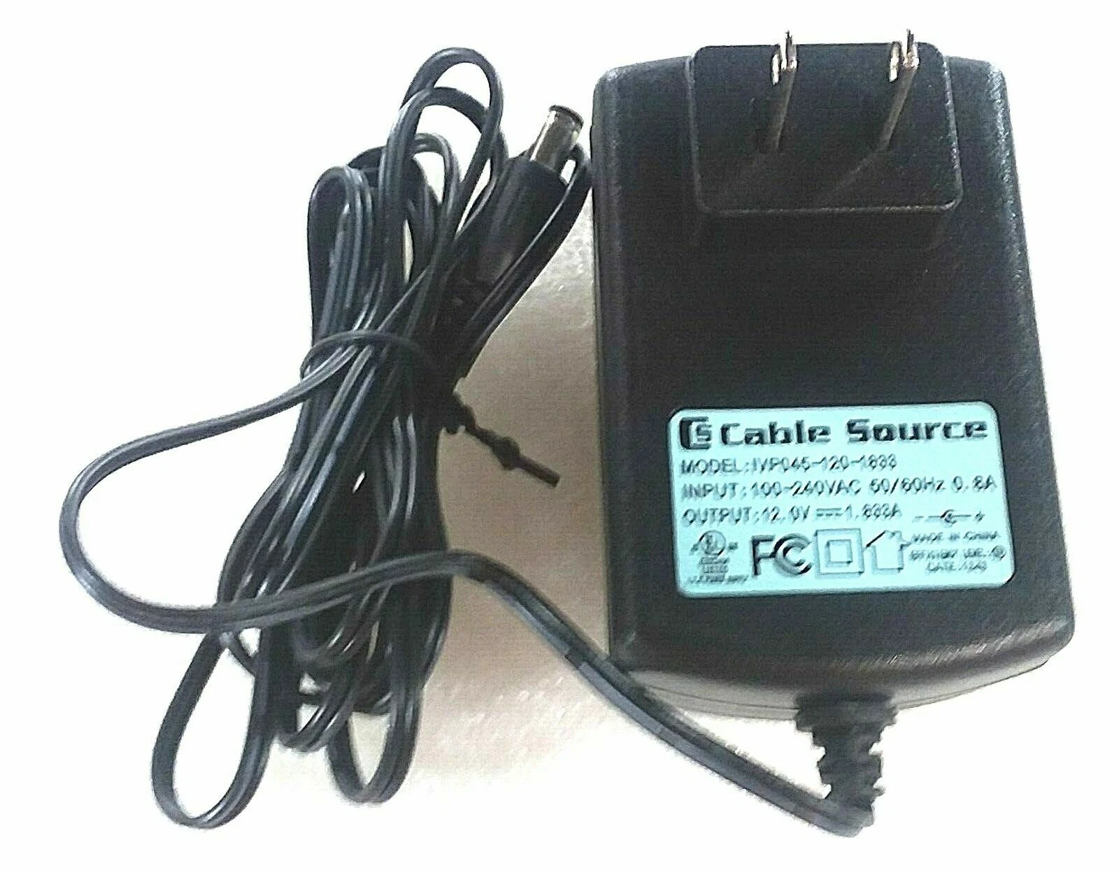 Cable Source Ac/Dc Adapter, Power Supply Cord; Part #Ivp045-120-1833 ...