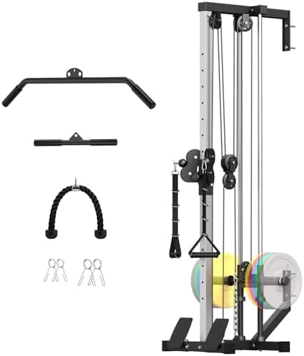 Cable Station, Cable Crossover Machine Wall Mounted LAT Pulldown ...