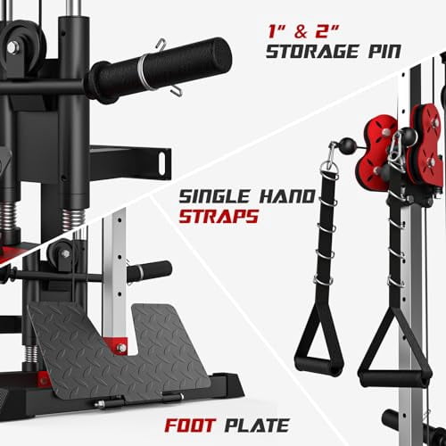 Cable Station Wall Mounted, 18 Height Pulley Tower, LAT Pull-Down ...