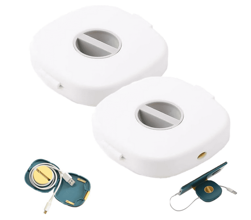 Cable Storage Box Portable Data Line Organizer with Rotatable Design ...