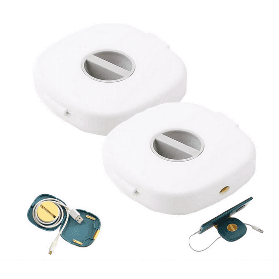 Cable Storage Box Portable Data Line Organizer with Rotatable Design ...