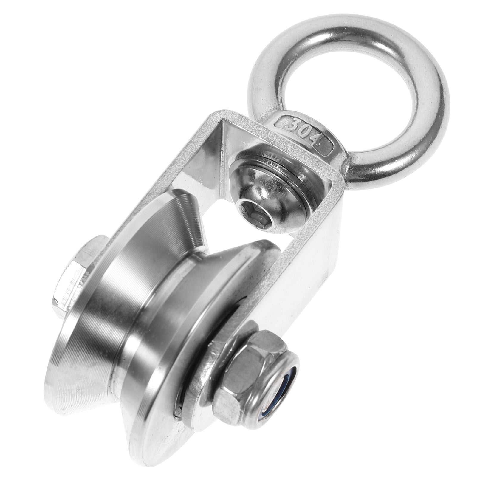 Milisten Stainless Steel Swivel Pulley 1Set Heavy Duty .3x1.9x1.8in ...