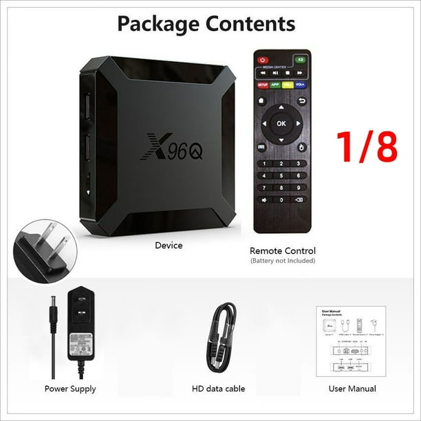 Cable TV Boxes X96Q 网络机顶盒 4K高清WiFi 安卓10 - Walmart Business Supplies