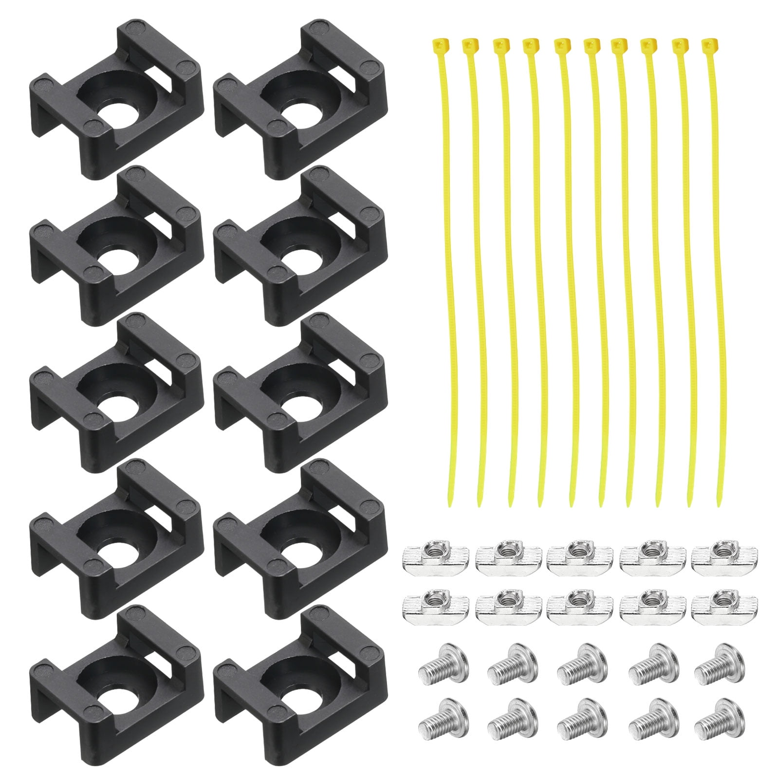 Cable Tie Base 6.5mm Hole Dia Saddle Type 40 Series Aluminum Extrusion ...