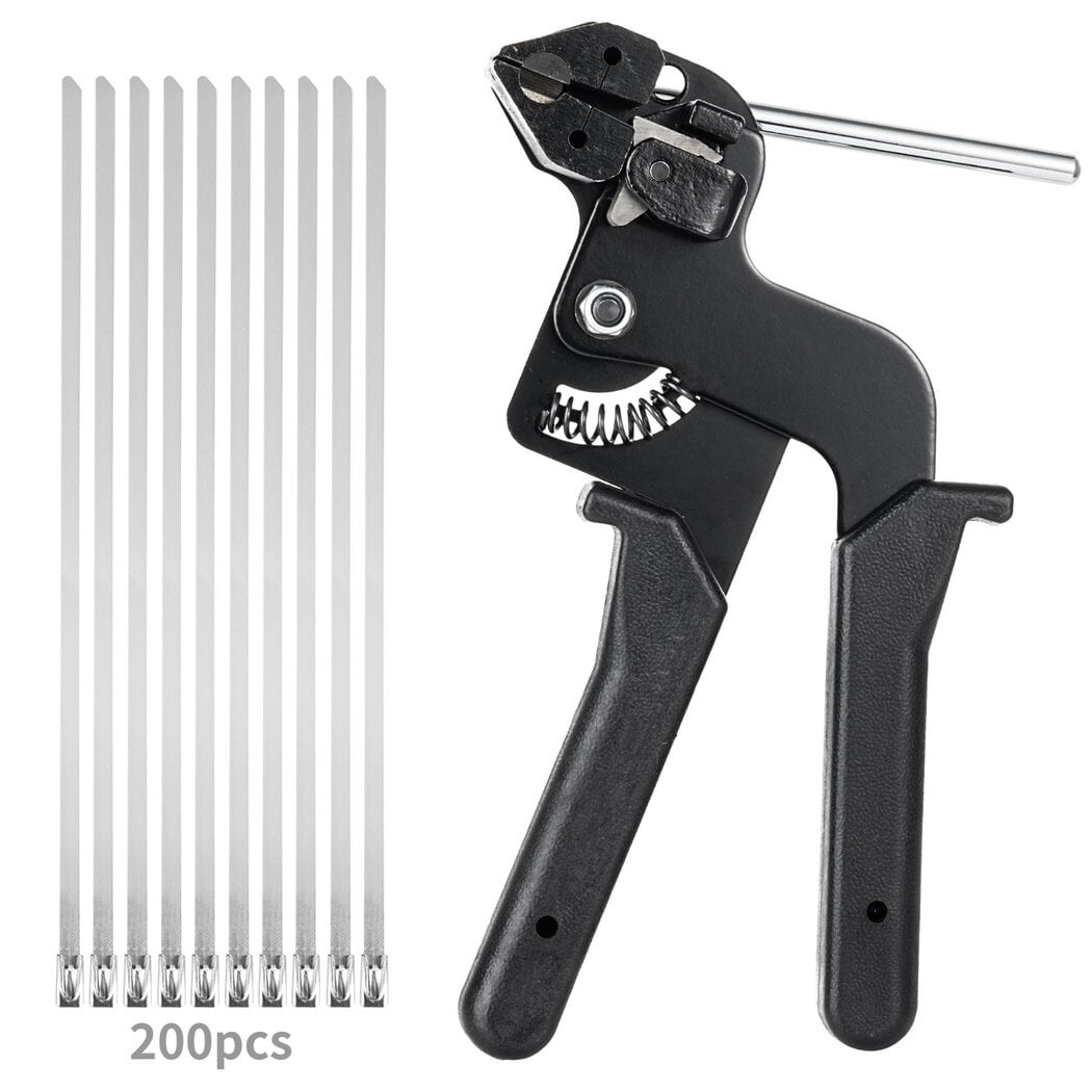 Cable Tie Gun Tool Kit, Metal Cable Zip Ties Tensioning and Cutting ...