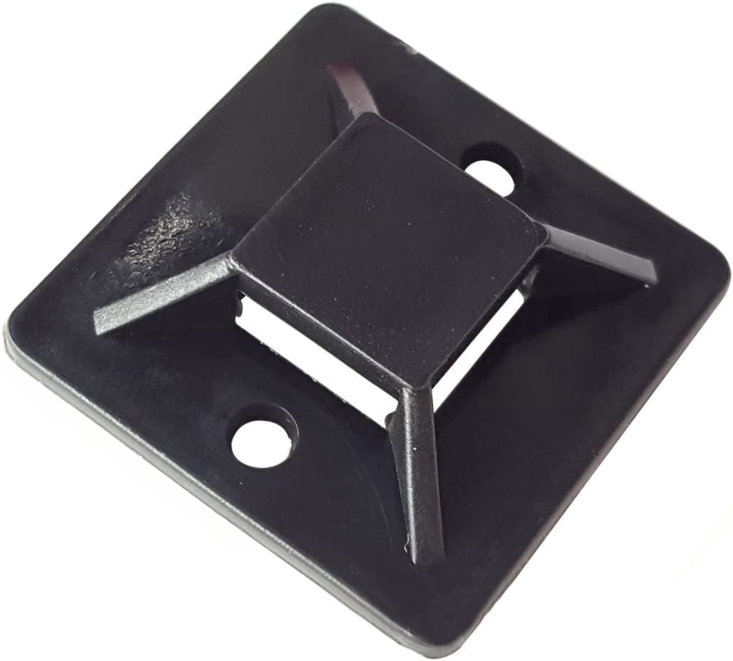 Cable Tie Mounts Self Adhesive Clips Wire Tie Base (25mm x 25mm ...