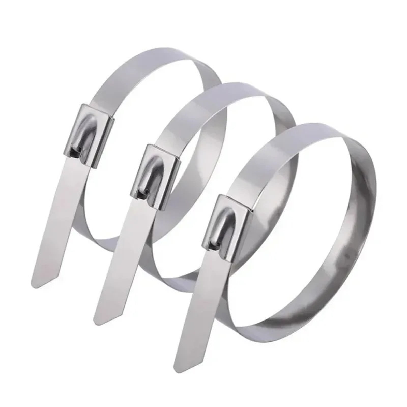 Cable Ties Multifunctional Metal Self Locking Zip Tie Clamps Reusable ...