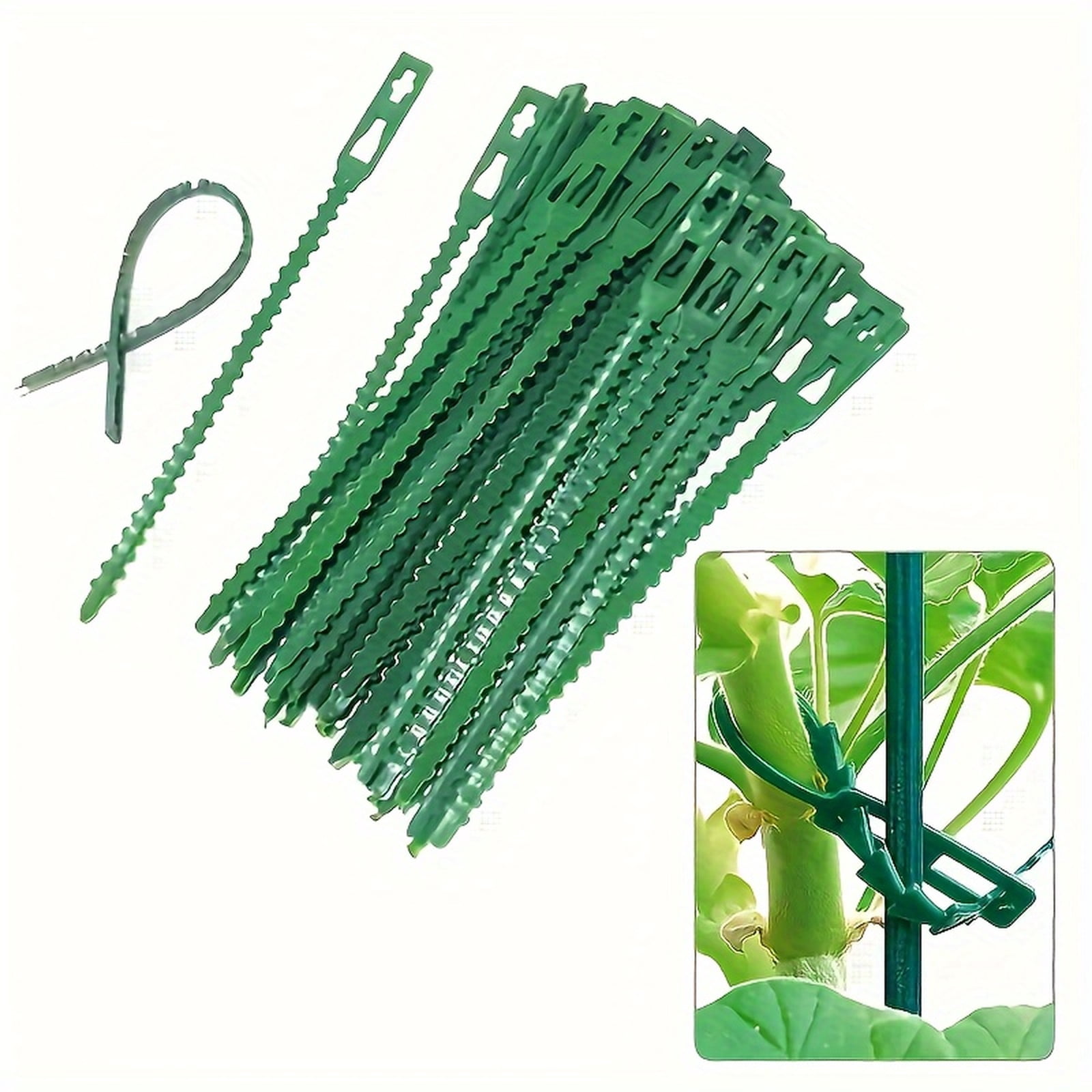 Cable Ties Reusable Heavy Duty Zip Ties Green Climbing Plant Support ...