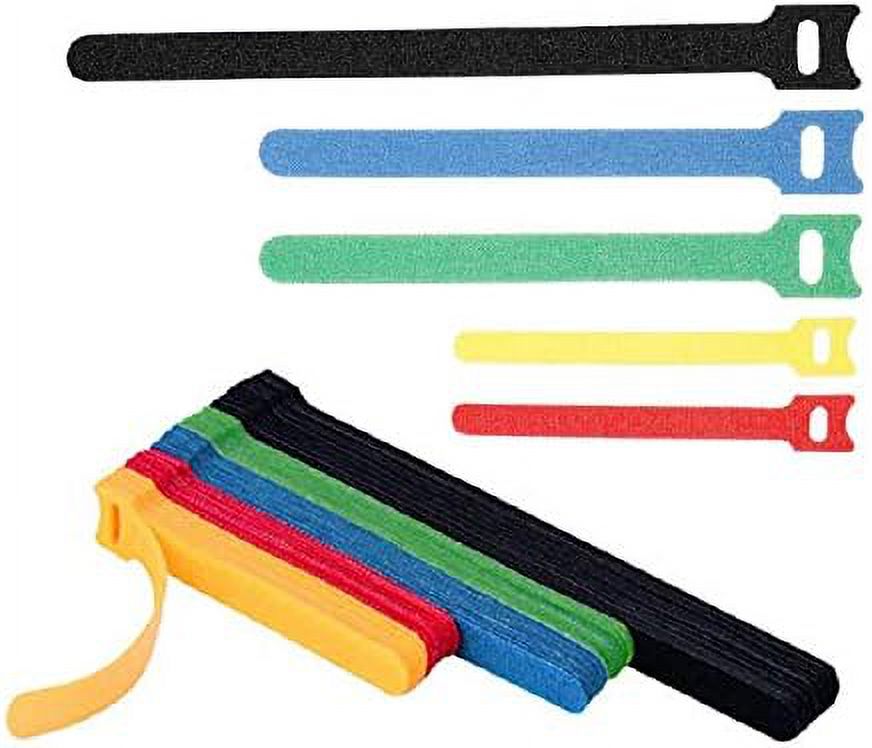 Cable Ties Reusable Straps 3 Size 5 Colors Adjustable Fastener Tidy ...