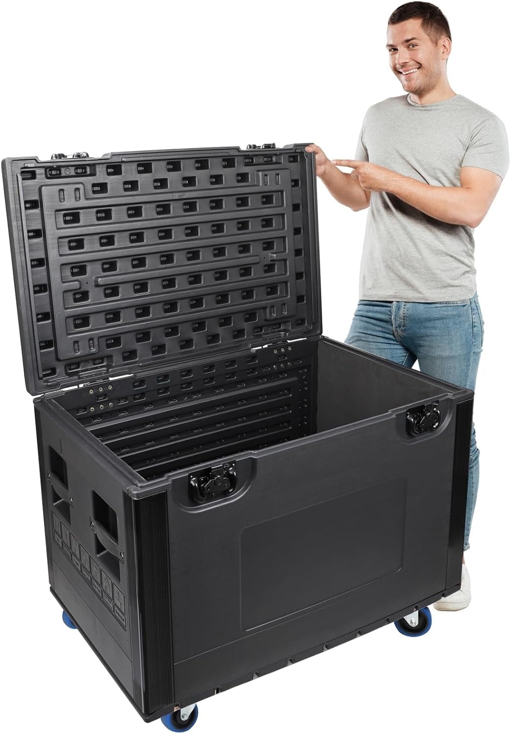 Cable Trunk 35"x22" ATA Road Case, Heavy Duty Utility Road Trunk Flight ...