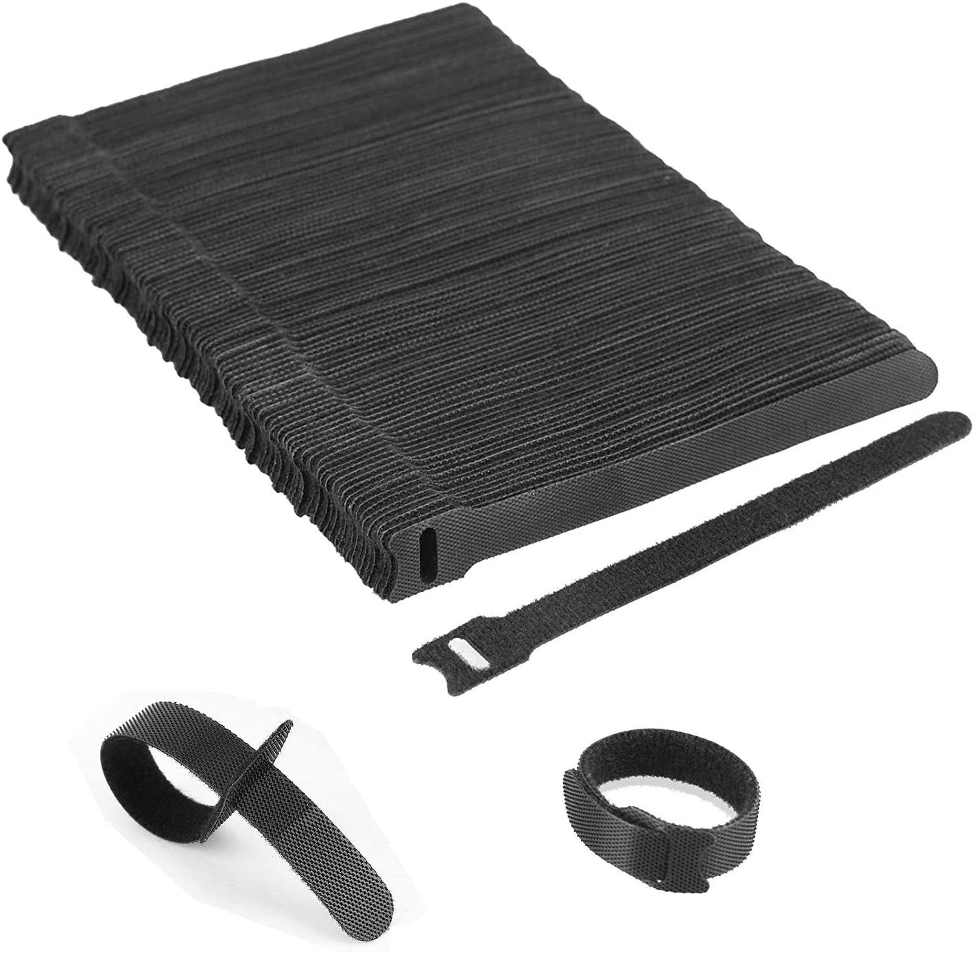 Cable Velcro Tape, Cable Ties Black Velcro Self-Adhesive Cable Ties ...
