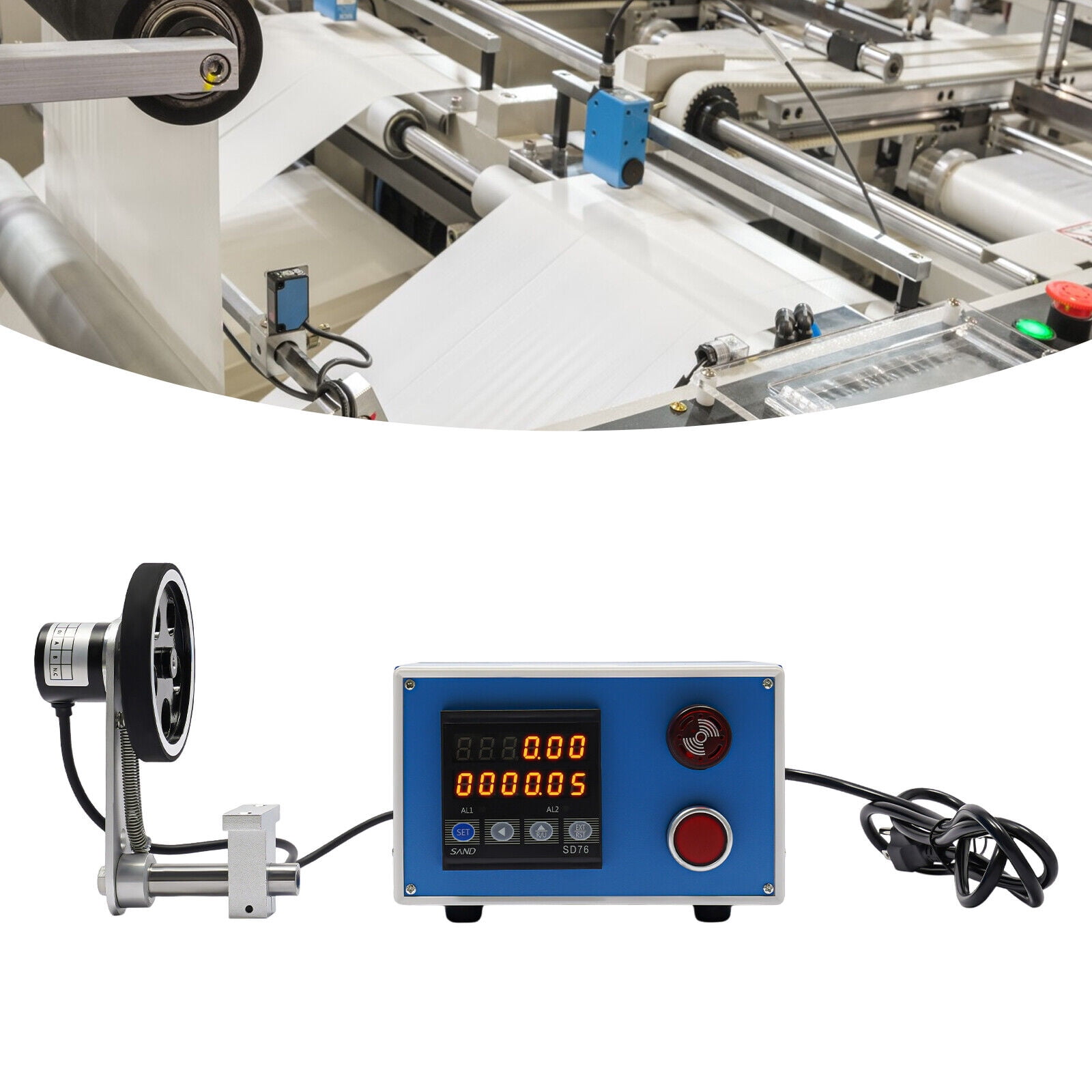 Cable Wheel Length Meter Counter, Blue Digital Length Meter Counter ...