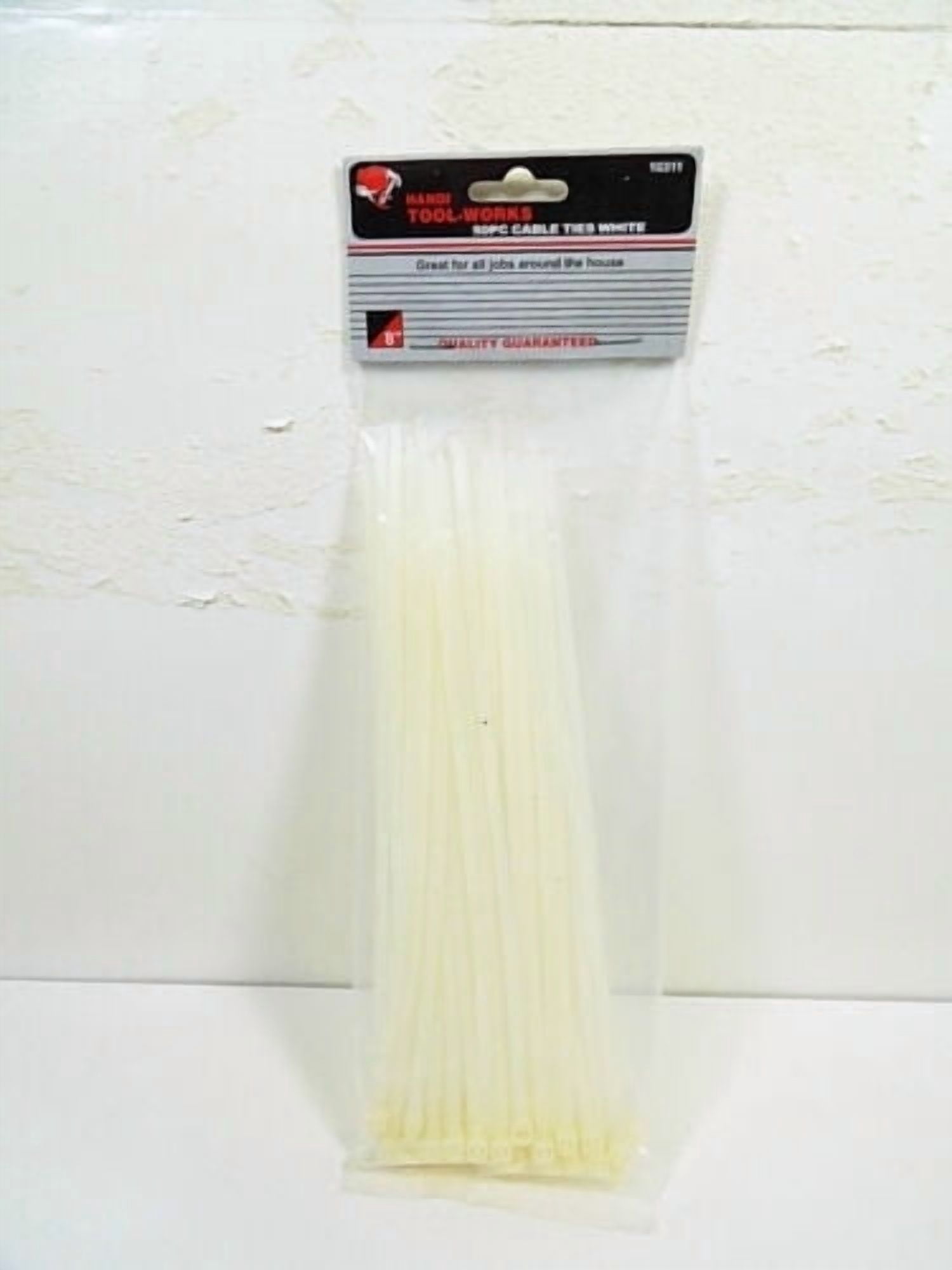 Cable Wire Zip Ties White Plastic UV Resistant Tie Wraps Multi-Purpose ...