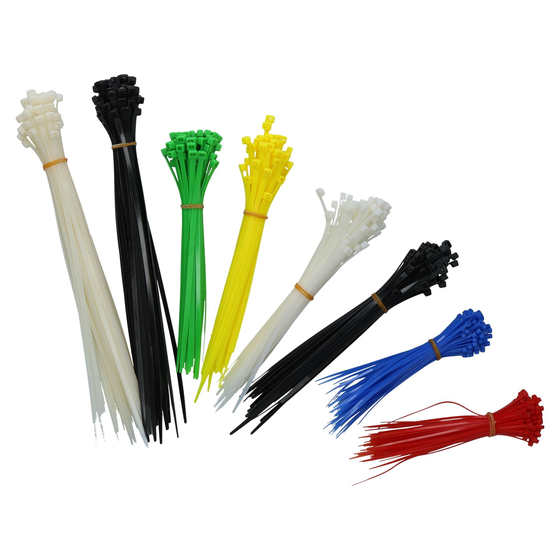 Cable Zip Ties Wraps Fasteners Plastic Nylon Various Sizes Multi Colour ...