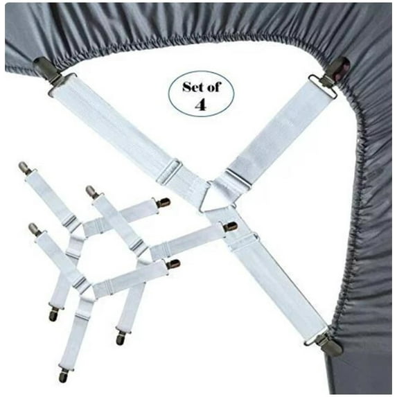 Cable clips Set Of 4 Sheet Holders Triangle Elastic Mattress Corner ...