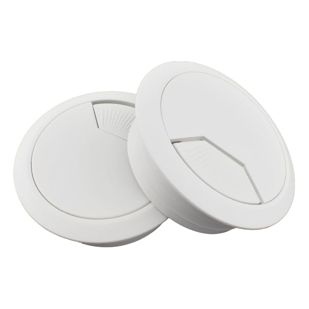 Neyseki Cable grommet desk round plastic white, pack of 4 60 mm desk ...