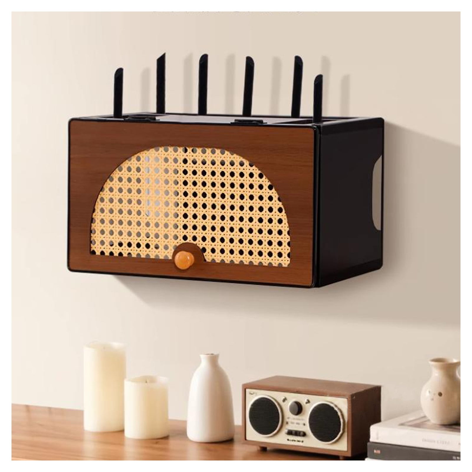 Cable management storage box, WiFi router cable management hiding place ...