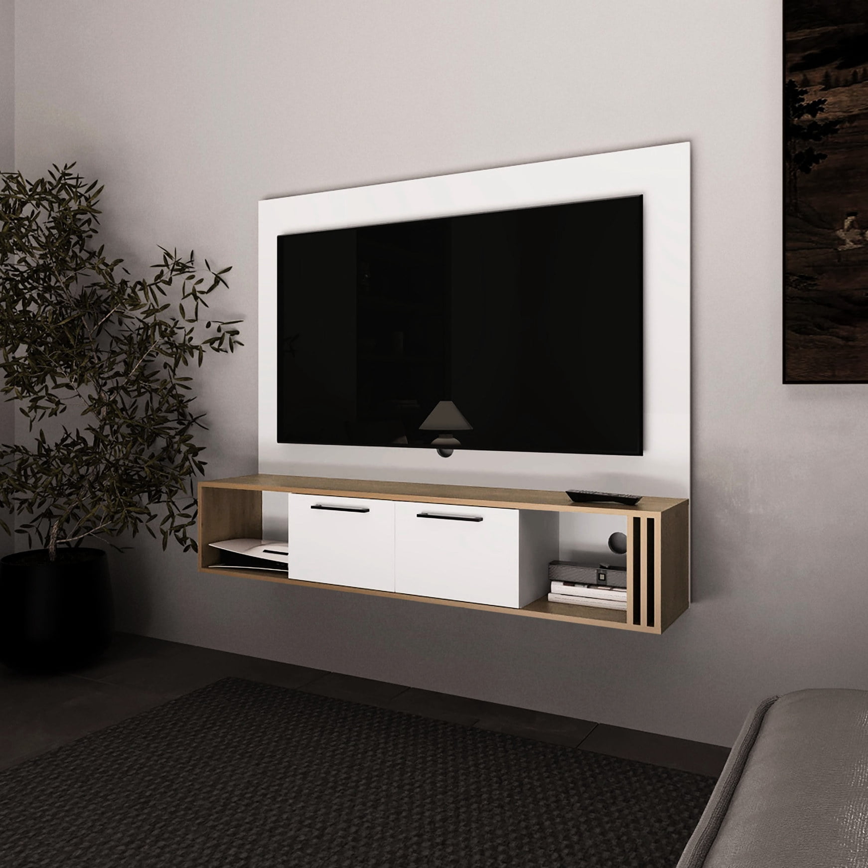 Cable-organized Entertainment Center / In Primary Area / Provide Clean ...