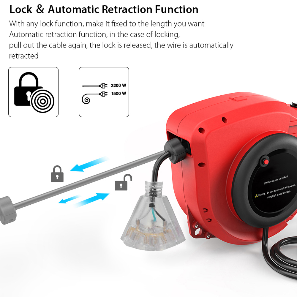 Cable winch, Circuit Essential Outlet With Tap Reel 50ft Swivel ...