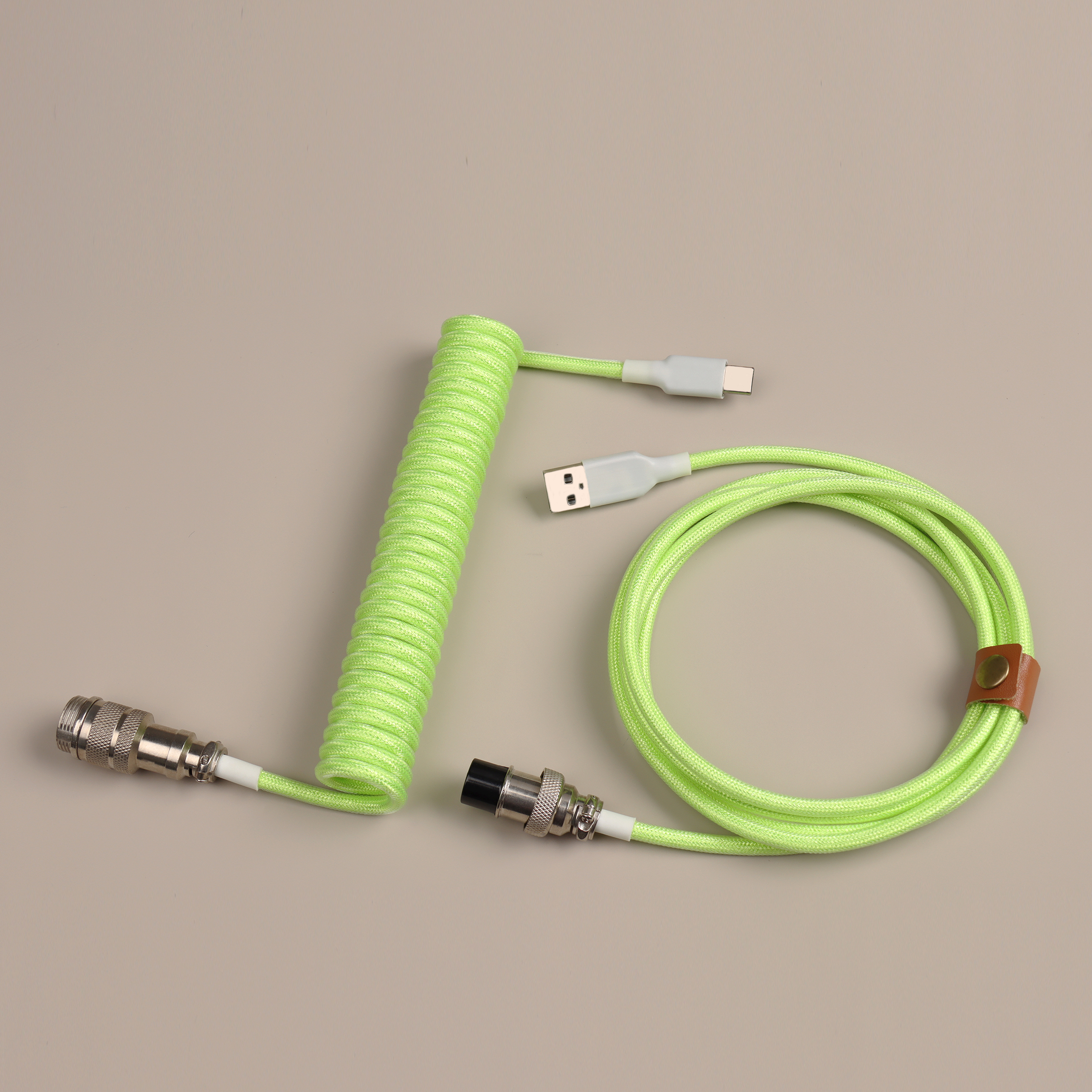 Cable with Gx16 Aviation Connector Usb to Type c Keyboard Coiled Cable ...