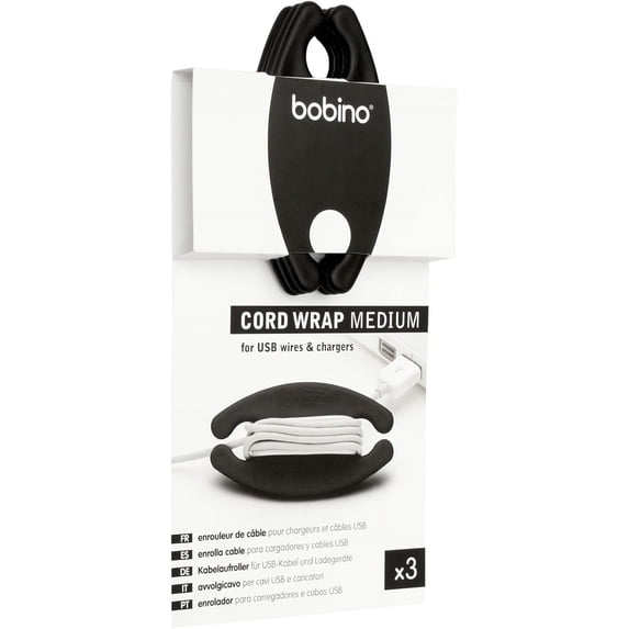Cable wrap & organizer | desk cable management | medium size 3 pack ...