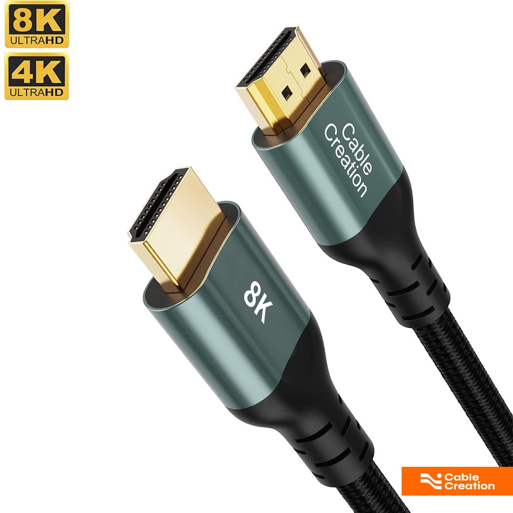 CableCreation 8K 60Hz HDMI 2.1 Braided Cable10ft, 48G High Speed HDMI Male to Male HDCP 2.2 ...