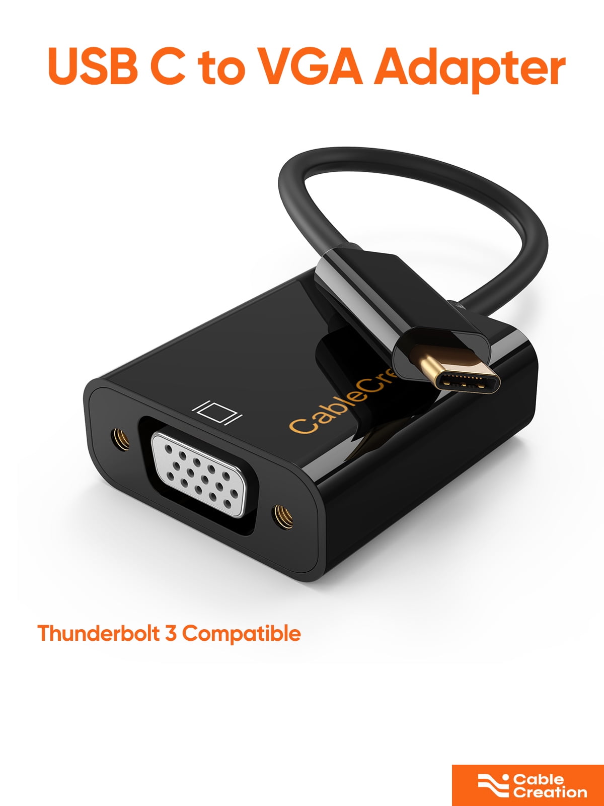 CableCreation USB C to VGA Converter, 1080P Compatible with Macbook Pro ...