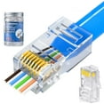 CableGeeker RJ45 Pass Through Connector, 110-Pack Cat6 RJ45 Connectors ...