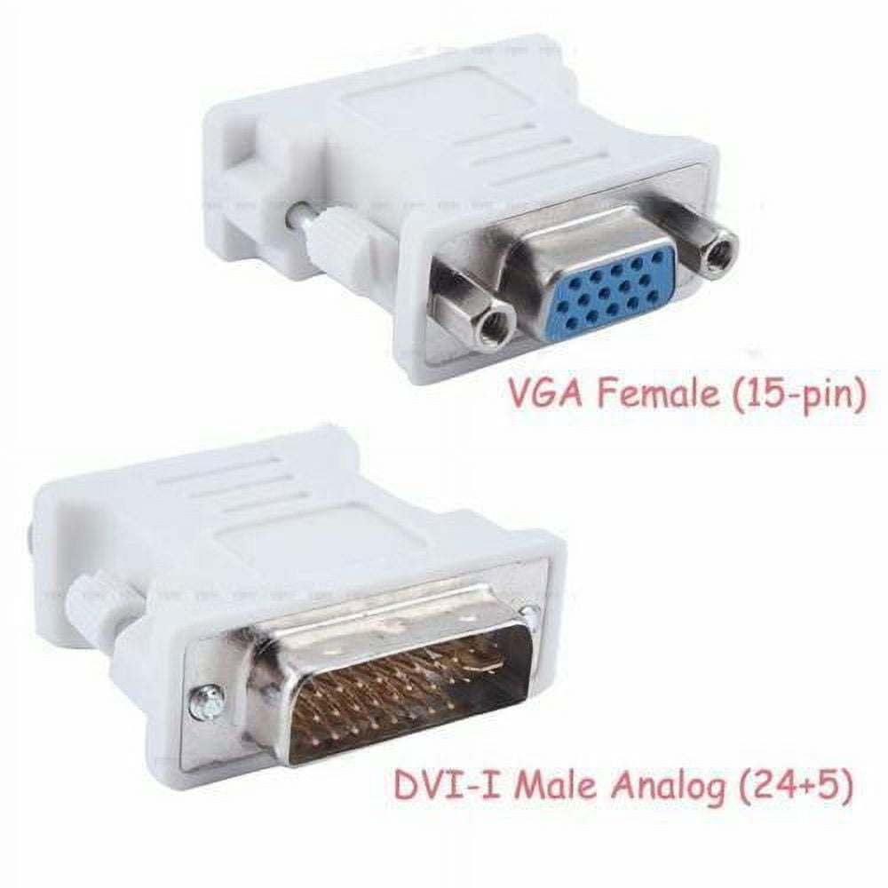 CableVantage DVI-I 24+5 Pin Male To 15 Pin VGA Female Adapter Convertor ...