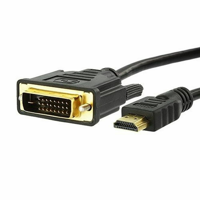 CableVantage New Premium 5ft HDMI Male to DVI-D 24+1 Male Gold Adapter ...