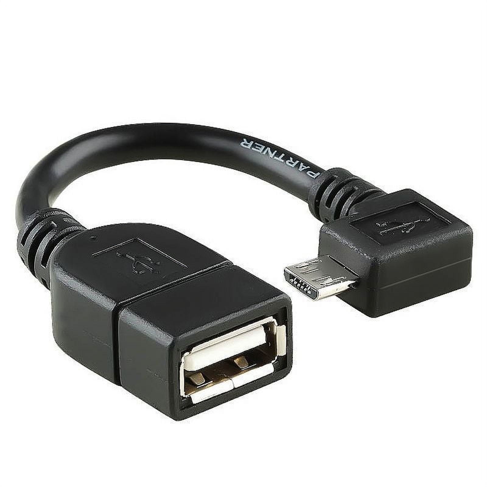 CableVantage Right Angle USB A Female to Micro B Male OTG Adapter Cable ...