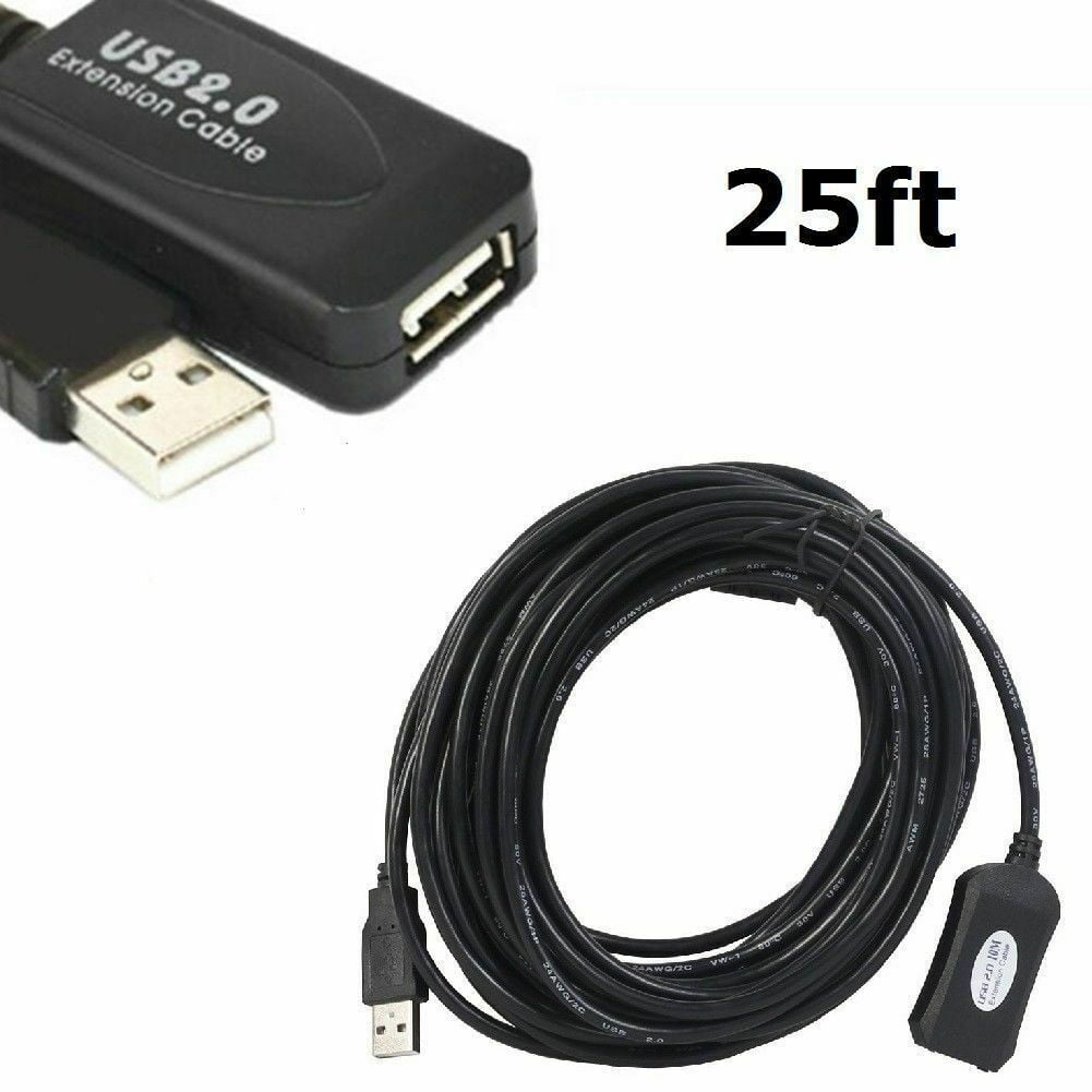 CableVantage USB 2.0 25ft 25 Feet A Male to A Female Extension Extender ...