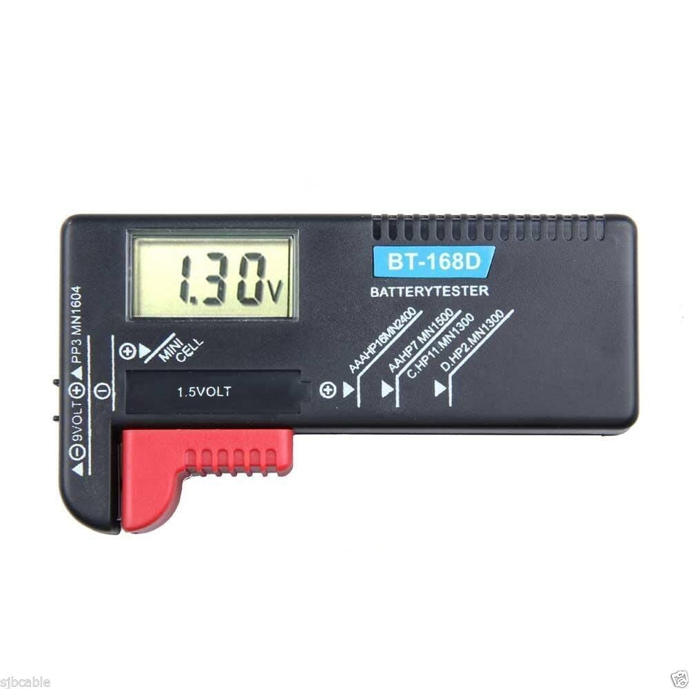 CableVantage Universal Battery Voltage Tester Digital Display Checker ...
