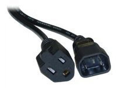 6 feet Computer/Monitor Power Cord Adapter, NEMA 1-15R Female to C14 ...